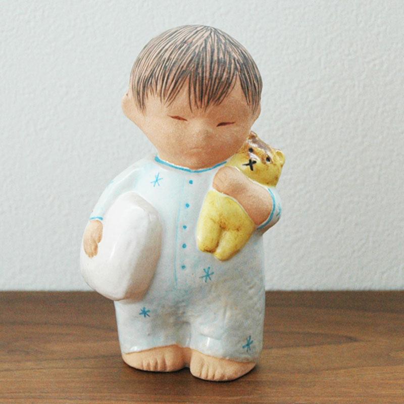 Lisa Larson Larson(リサ ラーソン)Boy with bear blue(ボーイ・ウィズ・ベア）ブルー/男の子とクマ/北欧 ...