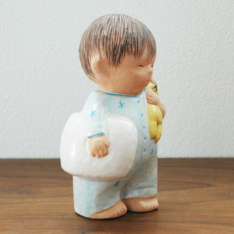 Lisa Larson Larson(リサ ラーソン)Boy with bear blue(ボーイ・ウィズ・ベア）ブルー/男の子とクマ/北欧 ...