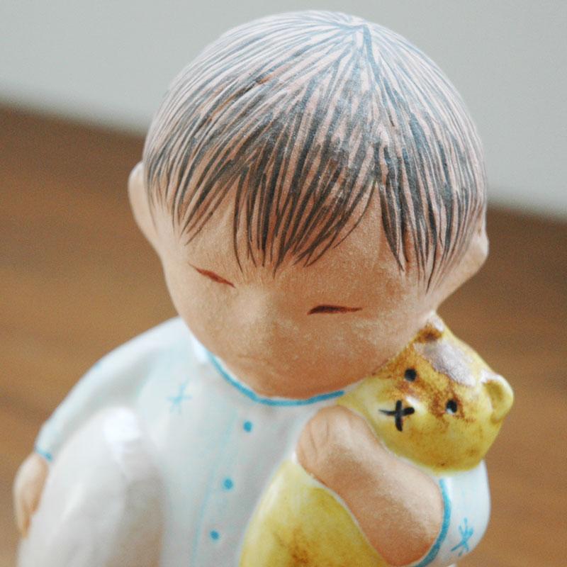 Lisa Larson Larson(リサ ラーソン)Boy with bear blue(ボーイ・ウィズ・ベア）ブルー/男の子とクマ/北欧 ...