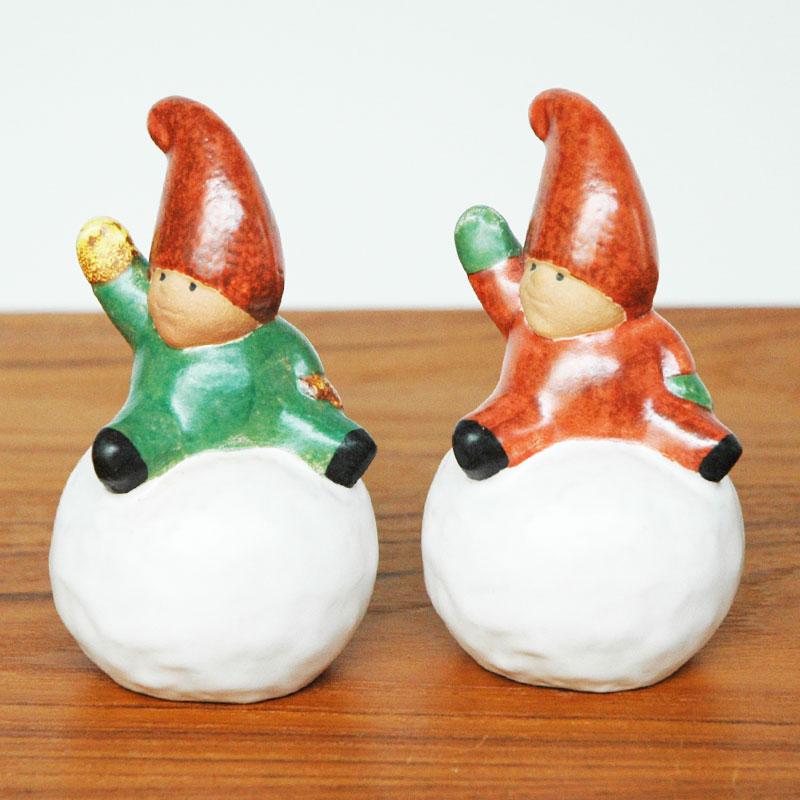 Lisa Larson（リサラーソン） Tomte with Snoeball(トムテウィズスノーボール） トムテシリーズ 北欧オブジェ・置物 ...