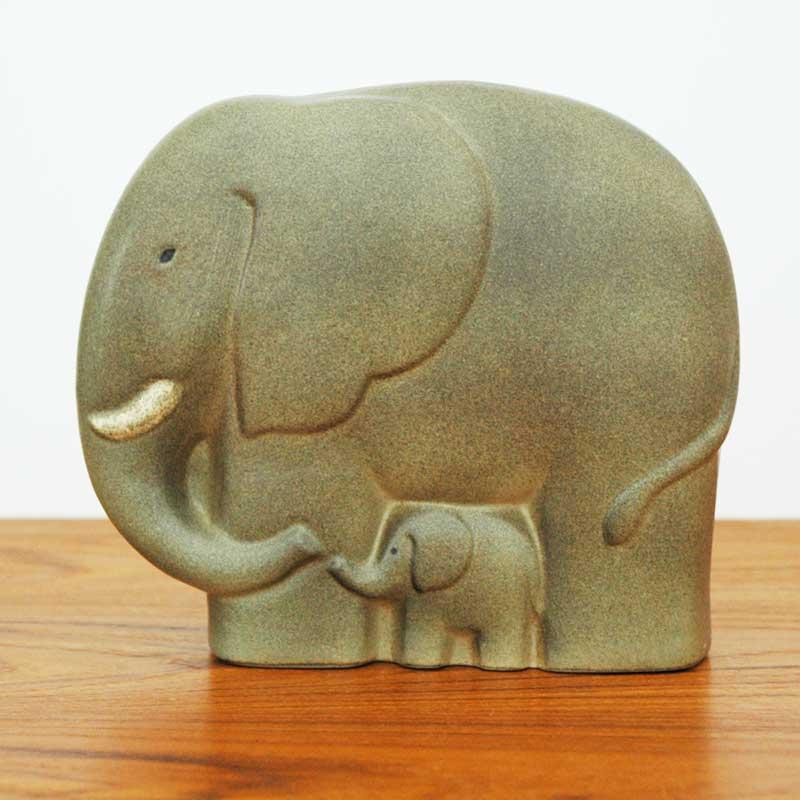 Lisa Larson リサ ラーソン ELEPHANT WITH BABY 象の親子 北欧オブジェ 置物 : little by little - 通販 - Yahoo!ショッピング