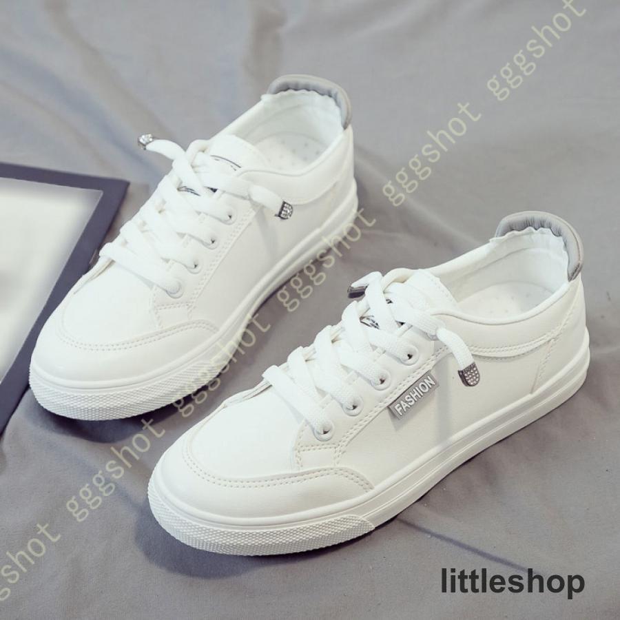 白スニーカー レディース ローカット レースアップ カジュアルシューズ ランニングシューズ スリッポン 歩きやすい 疲れにくい 滑り止め 通気性 かわいい :qunzi1-1289:リトル ...