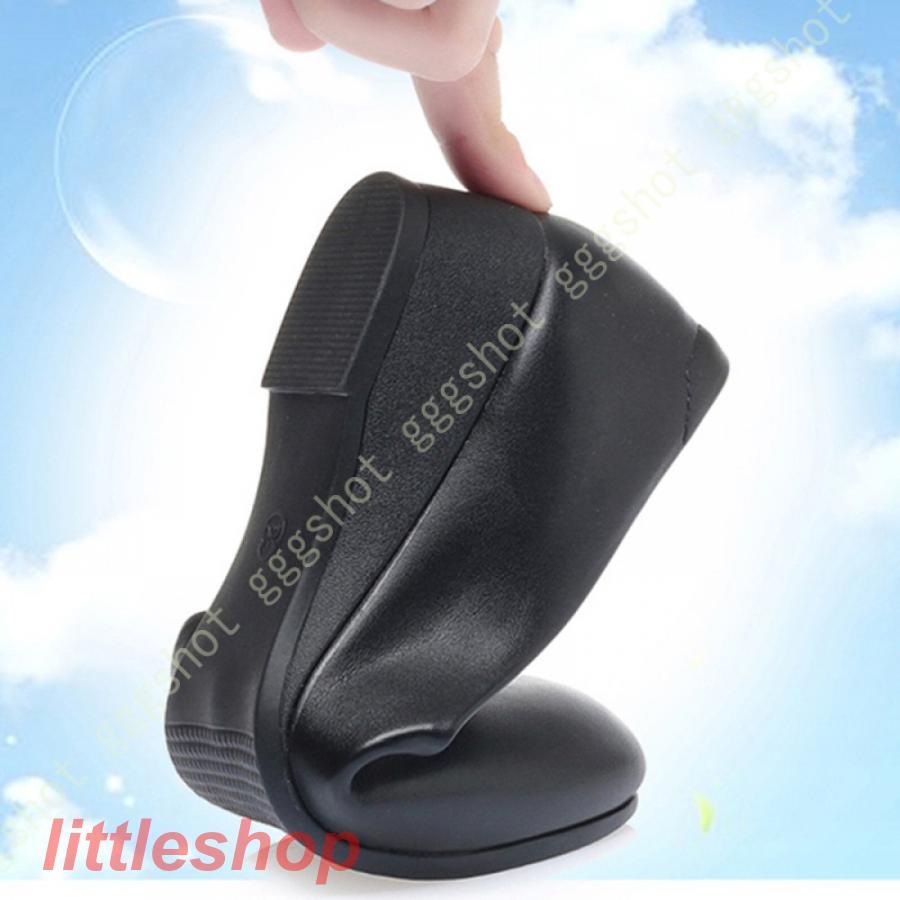 走れる パンプス 痛くない ラウンドトゥ ウエッジソール パンプス 美脚 パンプス シューズ ウェッジソール レディース 黒 シンプル 歩きやすい パンプス :syuuzu18-10343 ...