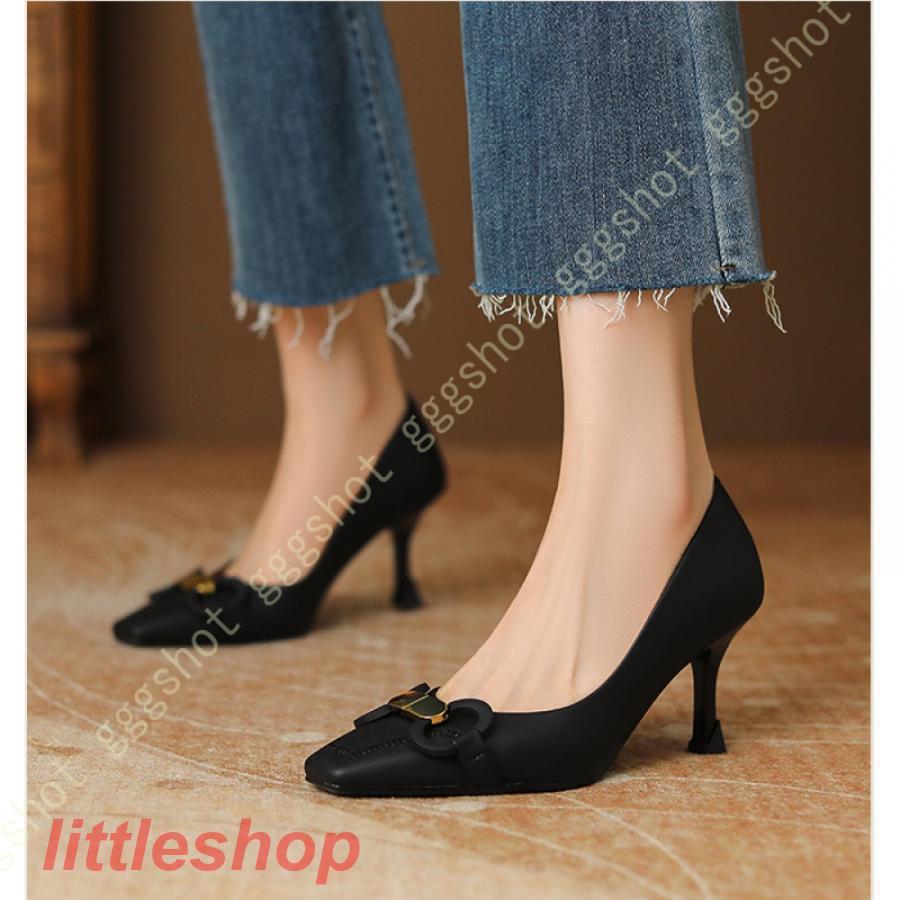 パンプス 痛くない レディース ヒール 7cm 走れる 疲れない 美脚 きれいめ 安定感 通勤 大きいサイズ 小さいサイズ 歩きやすい クッション スウェード : syuuzu18-10427 ...