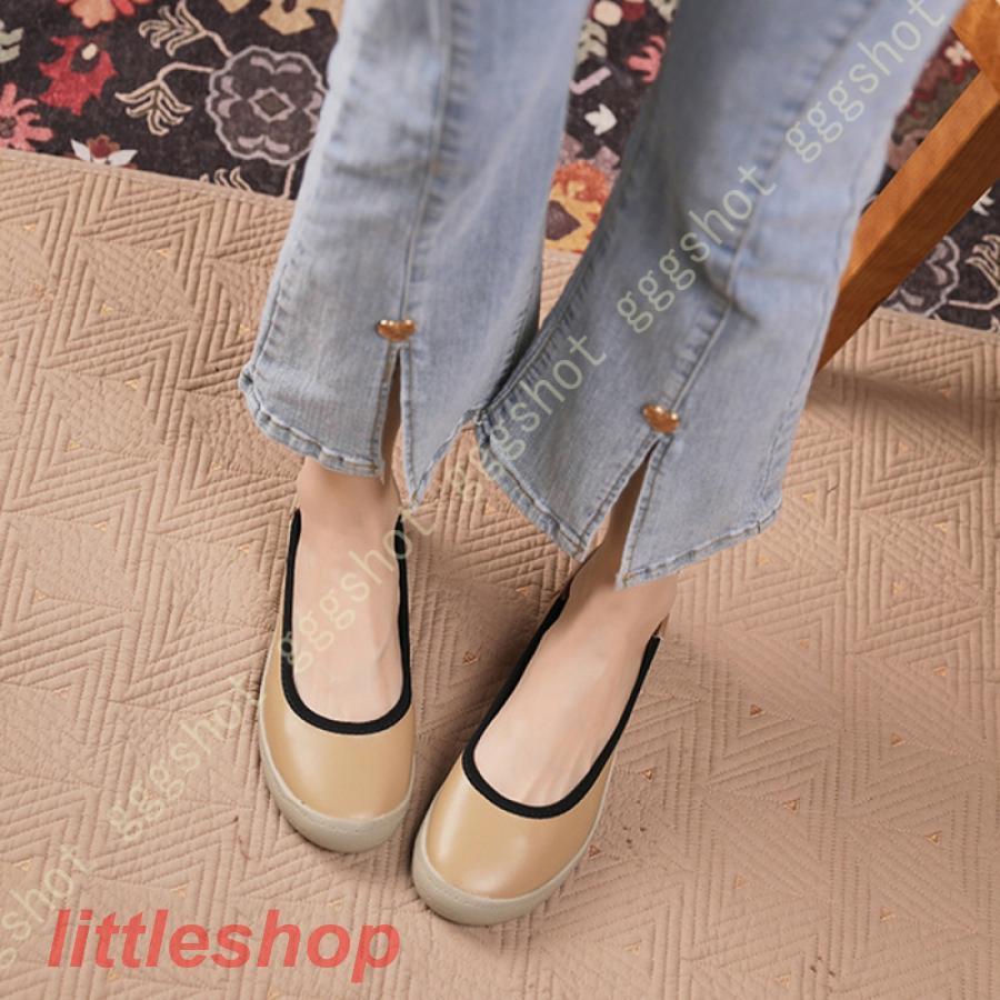 レディース ラウンドトゥ パンプス ローファー フラットシューズ 痛くない 歩きやすい ローヒール かわいい 美脚 ママシューズ 大人 走れる 立ち仕事 通勤 : syuuzu18-10630 ...