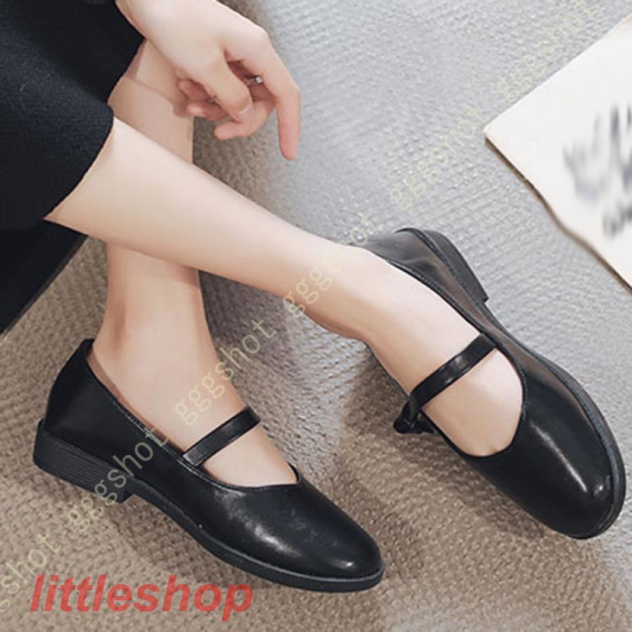 ローヒール ラウンドトゥパンプス レディース 痛くない 歩きやすい ぺたんこ フラット 履きやすい 黒 かわいい おしゃれ 大きいサイズ 小さいサイズ : syuuzu18-11229 ...