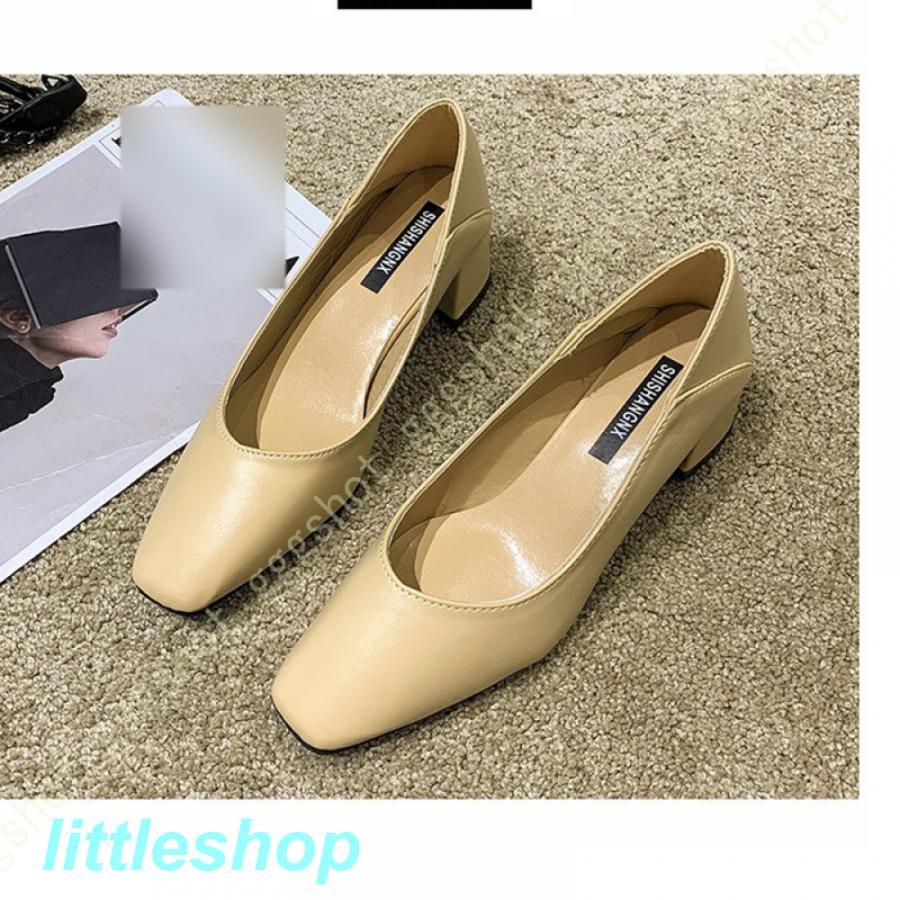 パンプス 痛くない チャンキーヒール 走れる 4.5cmヒール ミドルヒール スクエアトゥ レディース 太めヒール 普段使い 通勤 入学式 甲深 2E 太ヒール : syuuzu18-140 ...