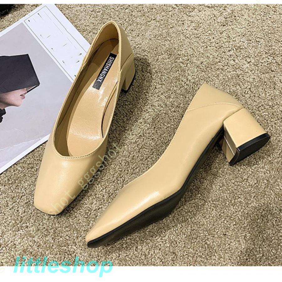パンプス 痛くない チャンキーヒール 走れる 4.5cmヒール ミドルヒール スクエアトゥ レディース 太めヒール 普段使い 通勤 入学式 甲深 2E 太ヒール : syuuzu18-140 ...