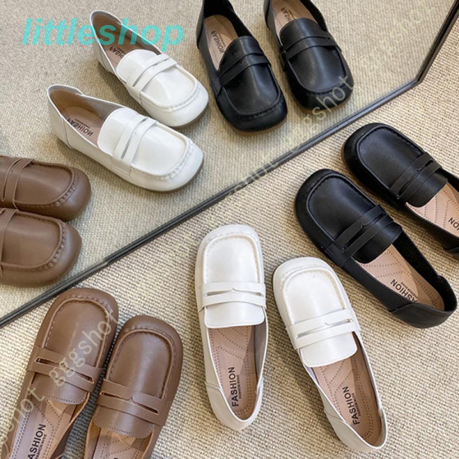 パンプス 痛くない ローヒール ペタンコ バレエ 丸いつま先 レディース 走れるパンプス スムース ぺたんこ 歩きやすい 脱げない シンプル ビット :syuuzu18-2115:リトル ...