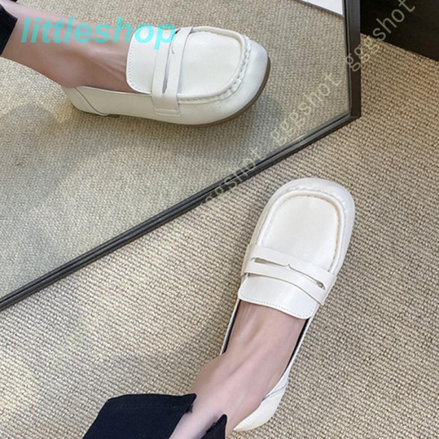 パンプス 痛くない ローヒール ペタンコ バレエ 丸いつま先 レディース 走れるパンプス スムース ぺたんこ 歩きやすい 脱げない シンプル ビット :syuuzu18-2115:リトル ...