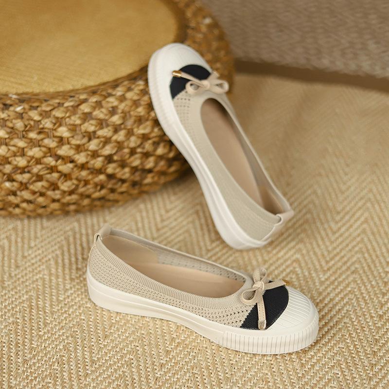 パンプス スニーカー カジュアル スリッポン 柔らかソール 春 夏 メッシュ デッキシューズ ラウンドトゥ 厚底 ぺたんこ靴 スリッポンシューズ ローヒール : リトルショップ - 通販 ...