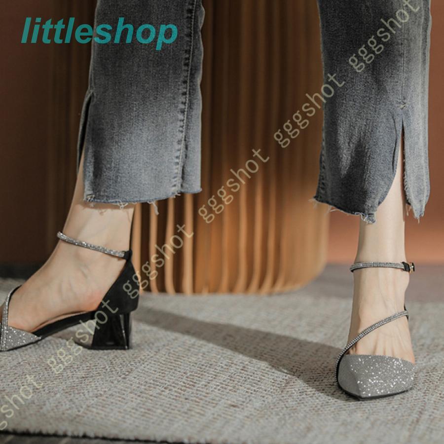 サンダル ウェディングシューズ 太ヒール パンプス パーティーシューズ 美脚 サイドスリット 黒 レディースシューズ ブライダルシューズ : syuuzu18-2473 : リトルショップ ...