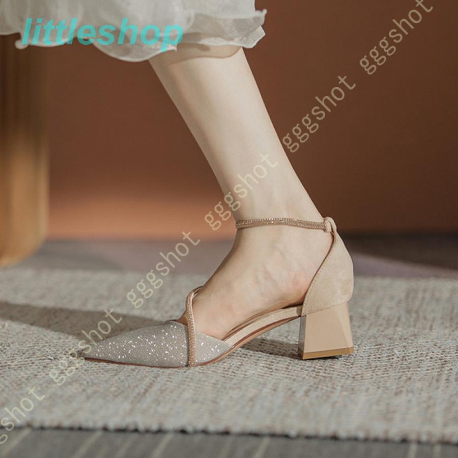 サンダル ウェディングシューズ 太ヒール パンプス パーティーシューズ 美脚 サイドスリット 黒 レディースシューズ ブライダルシューズ : syuuzu18-2473 : リトルショップ ...