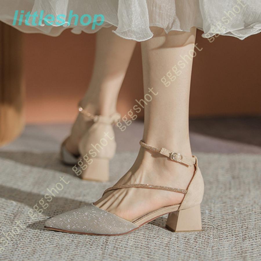 サンダル ウェディングシューズ 太ヒール パンプス パーティーシューズ 美脚 サイドスリット 黒 レディースシューズ ブライダルシューズ : syuuzu18-2473 : リトルショップ ...