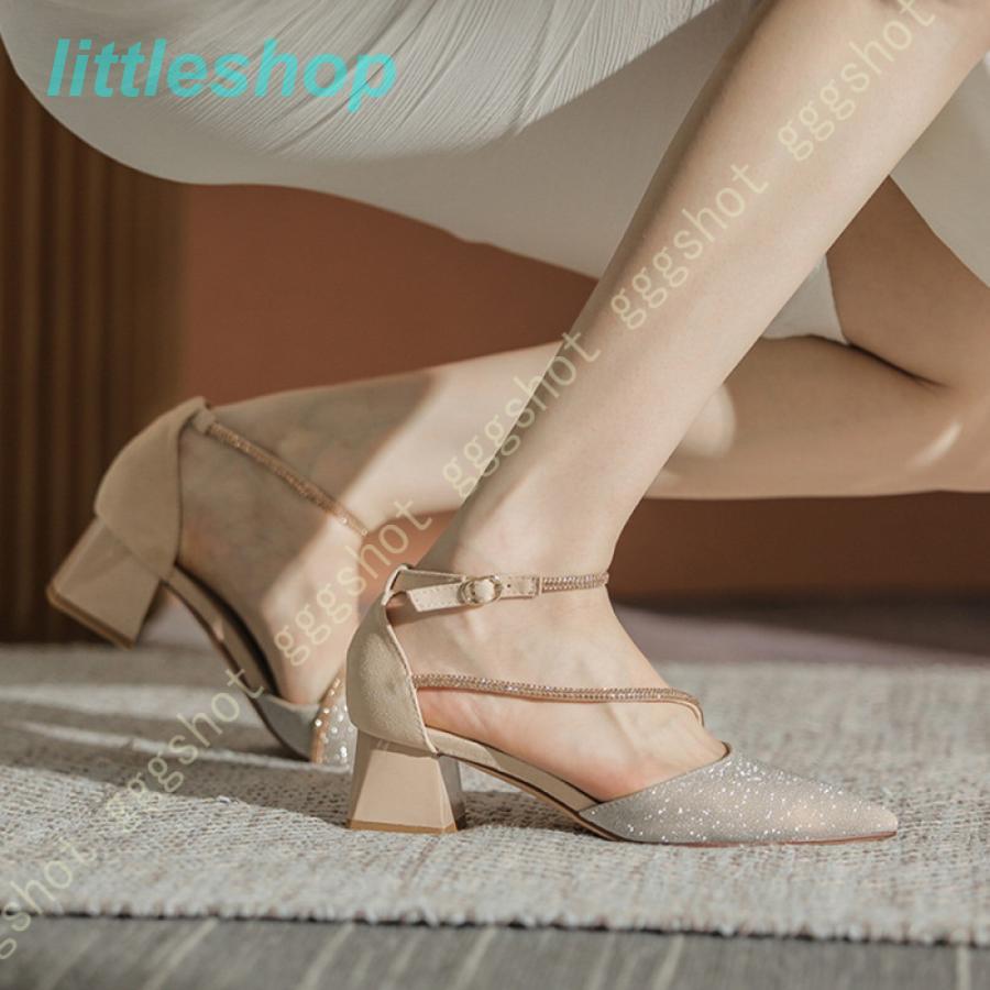 サンダル ウェディングシューズ 太ヒール パンプス パーティーシューズ 美脚 サイドスリット 黒 レディースシューズ ブライダルシューズ : syuuzu18-2473 : リトルショップ ...