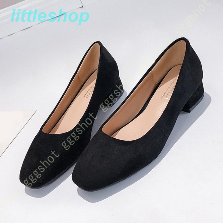 パンプス レディース 黒靴 スクエアトゥ 痛くない 脱げない 柔らかい チャンキーヒール 3.5cmヒール スリッポン 歩きやすい オフィスシューズ 二次会 通勤 : syuuzu18 ...