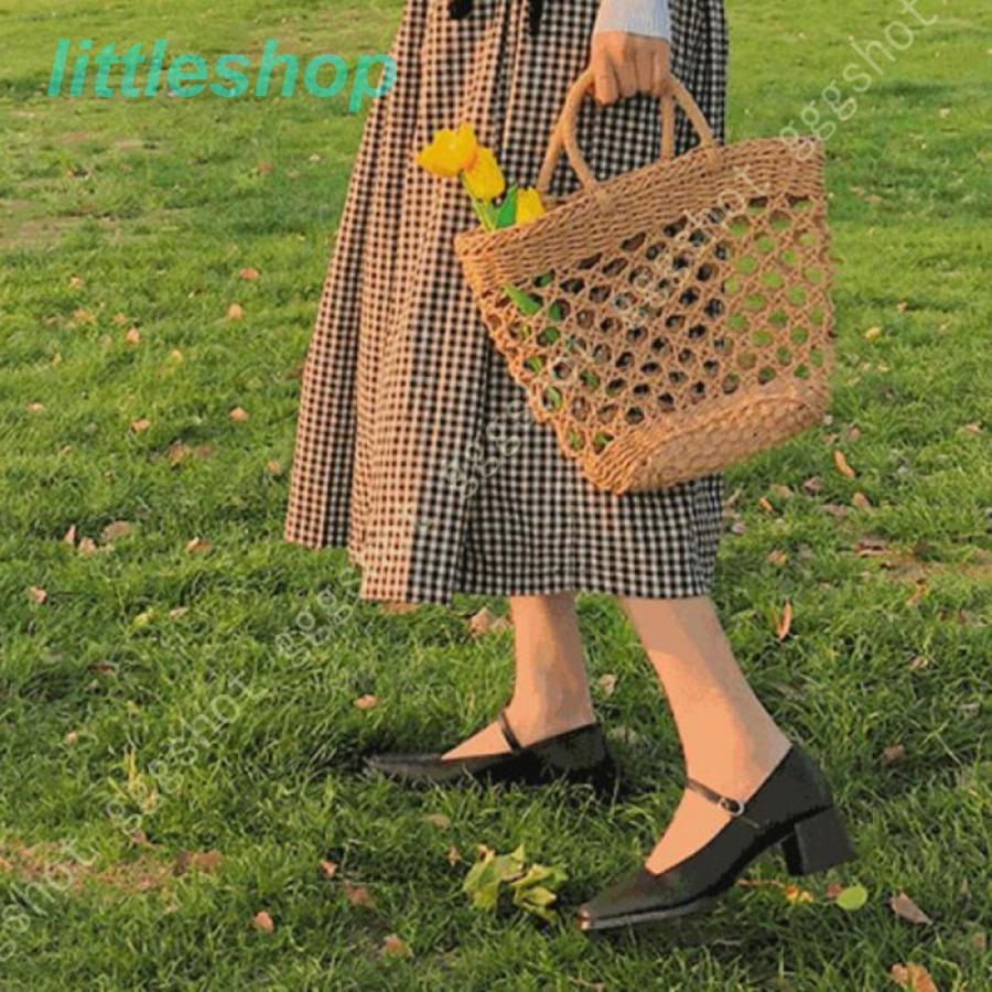 パンプス 靴 レディース アンクルストラップ ミドルヒール ヒール 結婚式 大きいサイズ 痛くない ストラップ 復古風 足が細く見える 痛くならない :syuuzu18-2616:リトル ...