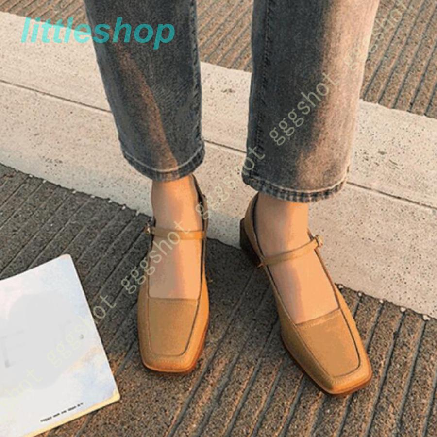 パンプス 靴 レディース アンクルストラップ ミドルヒール ヒール 結婚式 大きいサイズ 痛くない ストラップ 復古風 足が細く見える 痛くならない : リトルショップ - 通販 ...