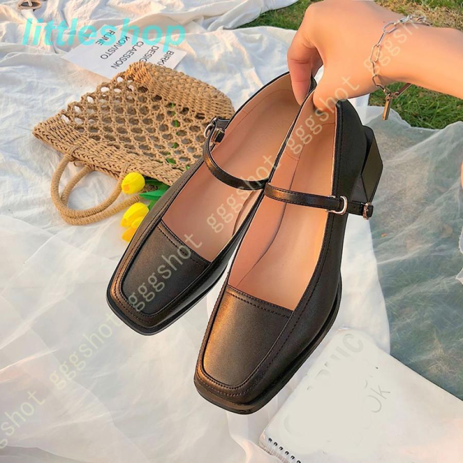 パンプス 靴 レディース アンクルストラップ ミドルヒール ヒール 結婚式 大きいサイズ 痛くない ストラップ 復古風 足が細く見える 痛くならない : リトルショップ - 通販 ...