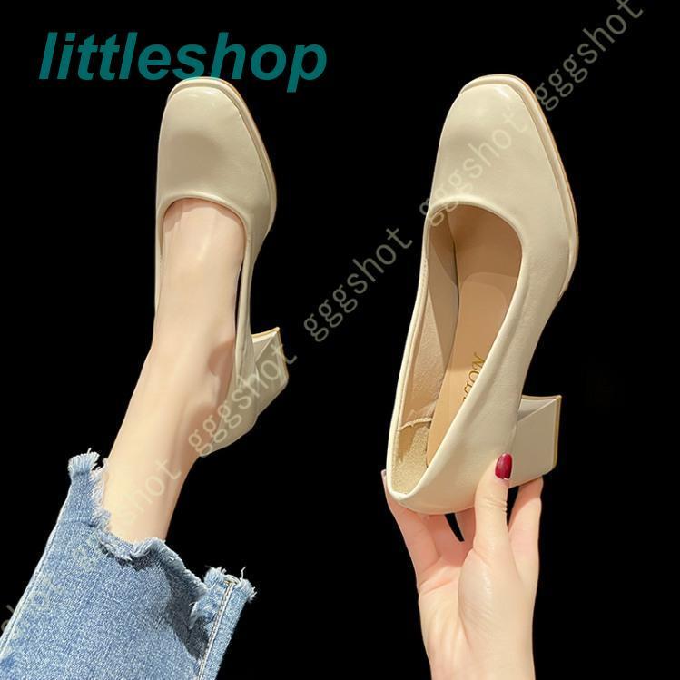 走れる パンプス 痛くない スクエアトゥ チャンキーヒール パンプス 5cmヒール 美脚 スリッポン 太ヒール パンプス シューズ ミドルヒール レディース 大人 :syuuzu18-2630 ...