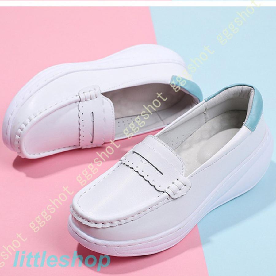 レディース 可愛い モカシン 厚底 シューズ スリッポン ナースシューズ ローファーシューズ 厚底スリッポン 厚底スニーカー パンプス ウェッジソール : syuuzu18-4463 ...