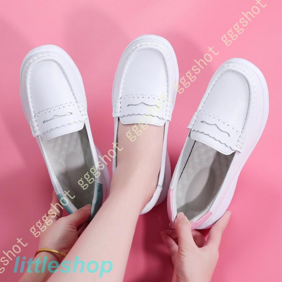 レディース 可愛い モカシン 厚底 シューズ スリッポン ナースシューズ ローファーシューズ 厚底スリッポン 厚底スニーカー パンプス ウェッジソール : syuuzu18-4463 ...