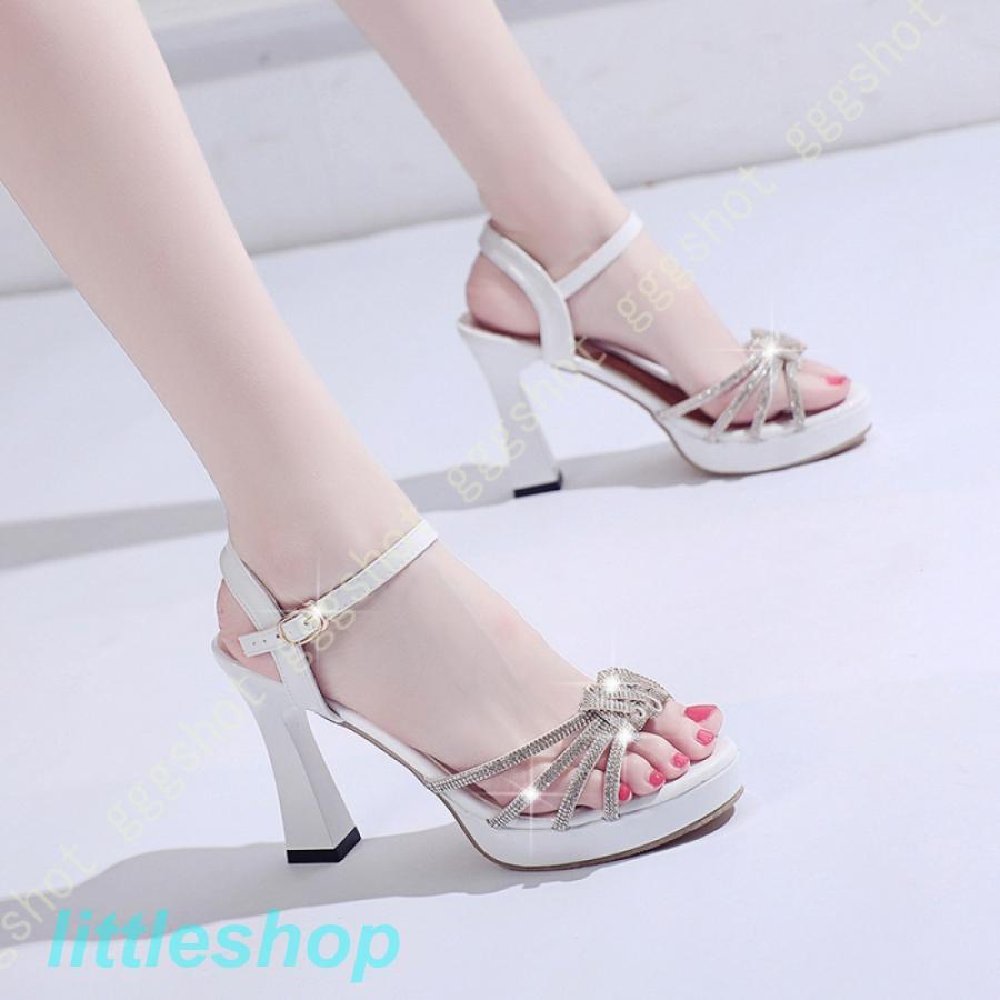 パンプス 美脚 レディース 厚底 キャバ 10センチヒール アンクルストラップ 女性 キャバサンダル エナメル ハイヒール パーティ オープントゥ バックル : syuuzu18-4971 ...