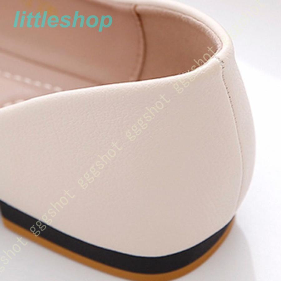 ぺたんこ フラットシューズ ポインテッドトゥ Vカット ローヒール パンプス レディース スムース コンフォート ルーム シューズ 靴 歩きやすい ウォーキング : syuuzu18-5443 ...