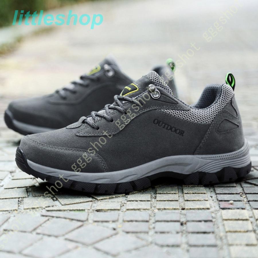 トレッキングシューズ メンズ 登山靴 レディース ハイキングシューズ 防水 防滑 大きいサイズ レースアップ 軽量 通気 耐磨耗 ウォーキング 歩きやすい :syuuzu18-5613:リトル ...