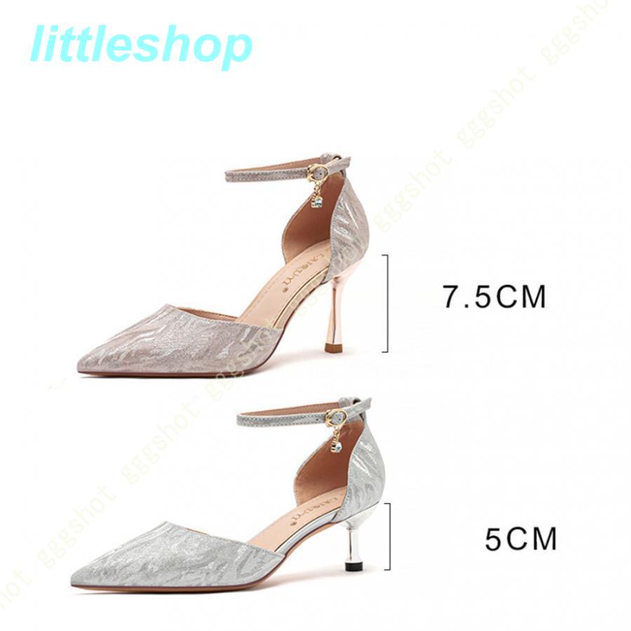 パンプス 結婚式 ローヒール ピンヒール ハイヒール ストラップ ポインテッドトゥ グリッター キラキラ ラメ レディース シルバー シャンペン 二次会 キャバ : syuuzu18-6173 ...