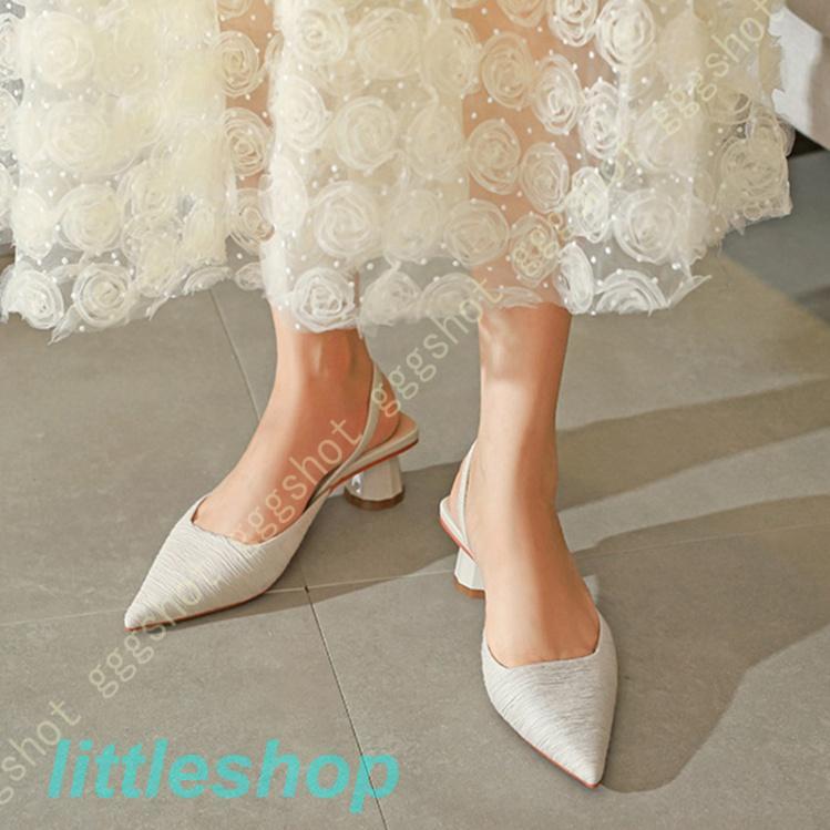 パンプス レディース ストラップ付き 後付け バックストラップ シンプル ポインテッドトゥ チャンキーヒール 美脚 カジュアル 履きやすい 歩きやすい おしゃれ : syuuzu18-8189 ...