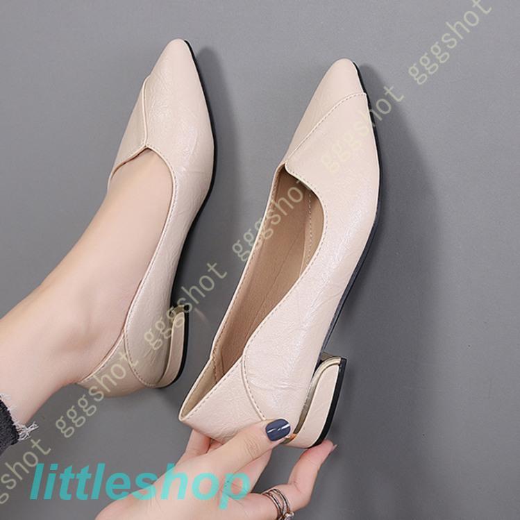レディース パンプス ぺたんこ ポインテッドトゥ 疲れにくい ローヒール スリッポン フラットシューズ バレエシューズ 柔らかい 歩きやすい カジュアル 婦人靴 :syuuzu18-8414 ...
