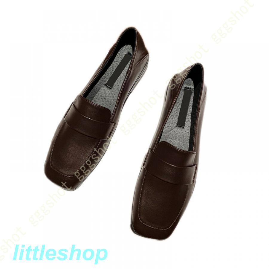 パンプス スクエアトゥ ローヒール パンプス 通勤 スムース 歩きやすい フラットシューズ レディース ローファー カジュアルシューズ 黒 フラット ぺたんこ : syuuzu18-8754 ...