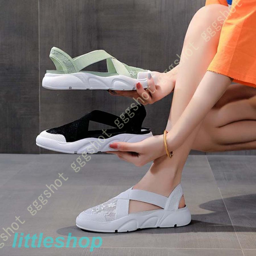 カジュアルシューズ レディース スリッポン モカシン レース サンダル 通気 軽量 パンプス コンフォート 厚底 メッシュ ナースシューズ カジュアル : syuuzu18-8905 ...