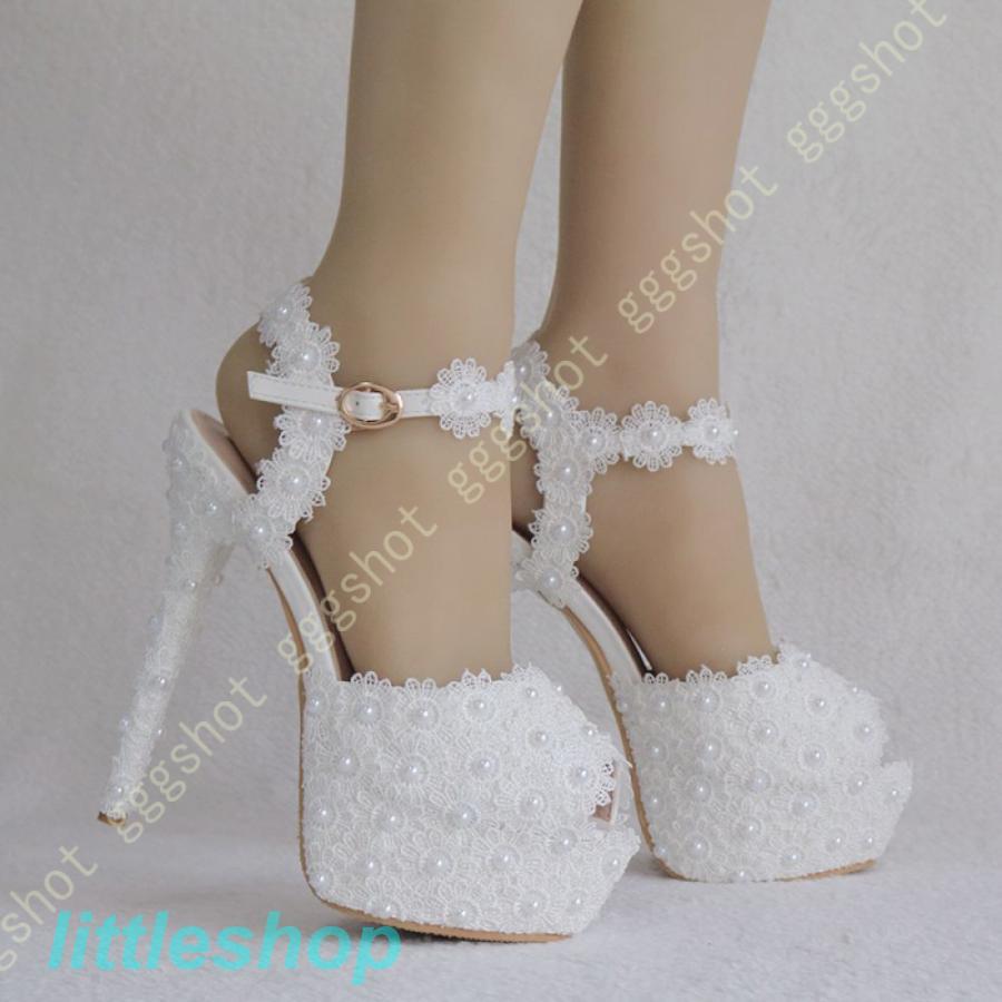 レース サンダル レディース ハイヒール 結婚式 パンプス ストラップサンダル 花柄 パンプス ドレス サンダル アンクルストラップ ウェディングシューズ 脚長 : syuuzu18-9601 ...