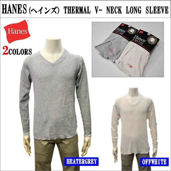 Hanes HANES(へインズ) THERMAL V NECK LONG SLEEVE HM4-G502 : Little Treasure ...
