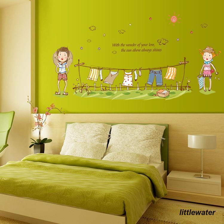 ウォールステッカー シール式 壁紙シール 壁面装飾 室内装飾 ウォールシール 太陽 雲 女の子 男の子 可愛い インテリア雑貨 模様替え イメチェン : lw0904zs909 ...