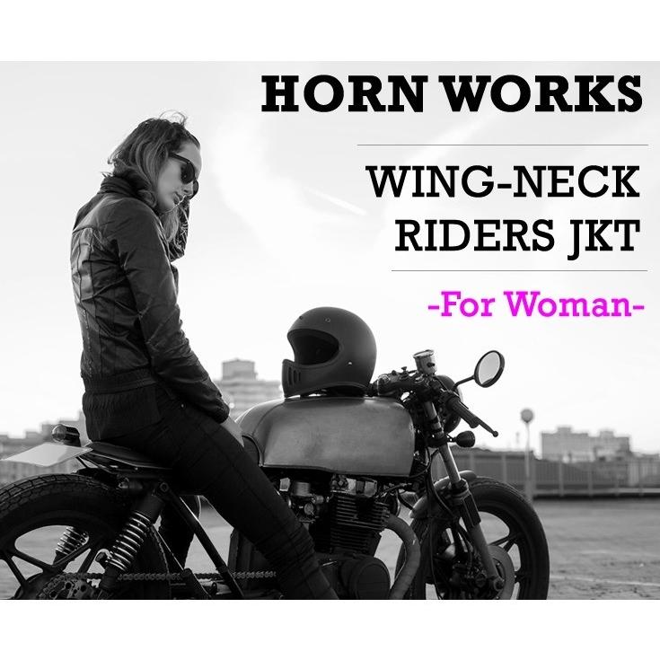 Horn Works 本革 ハイネックシングルライダースジャケット Horn Works 本革 ハイネックシングルライダースジャケット