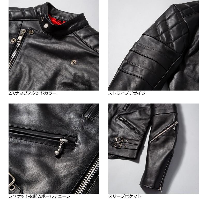 Horn Works 本革 UKパッドダブルライダースジャケット メンズ Horn Works 本革 UKパッドダブルライダースジャケット メンズ