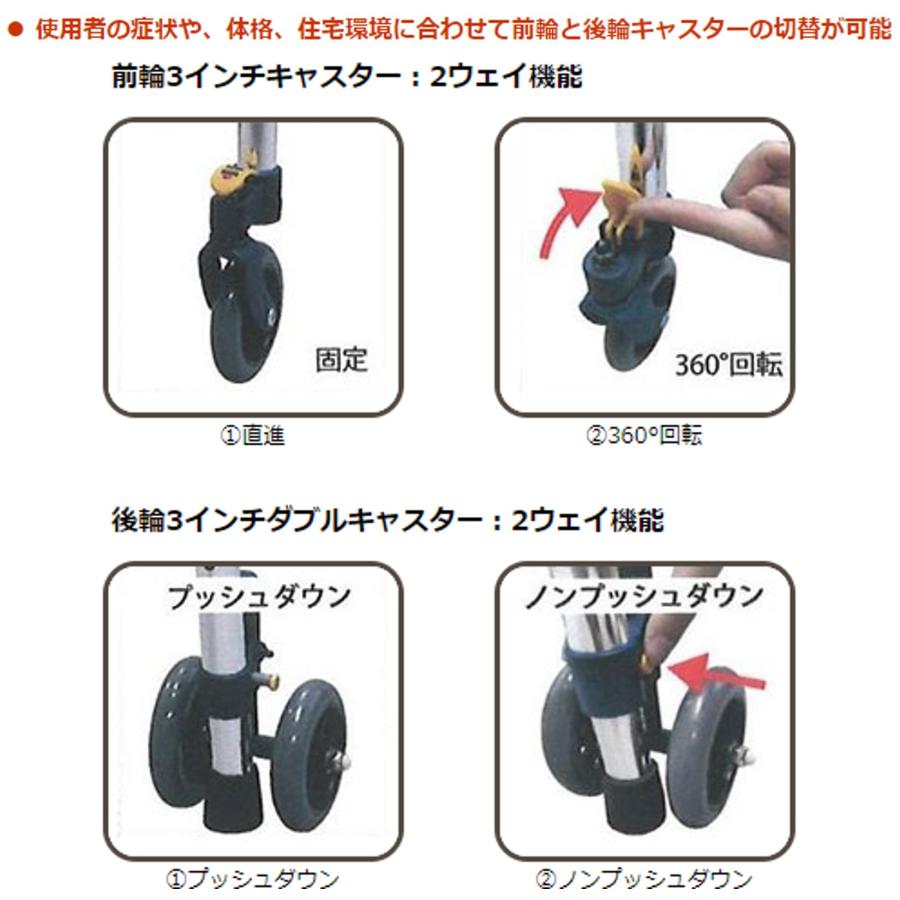 Uber 歩行器 スライドフィットEX キャスター 293CTキャスター EX-HT3C EX-H3C EX-M3C 屋外 屋内 送料無料 ユーバ産業 : 生活・介護用品販売店livemall ...