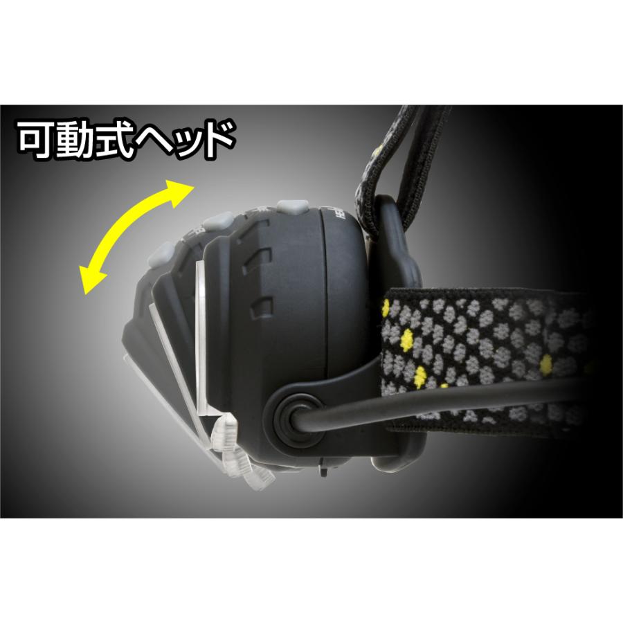 GENTOS/ジェントス LEDヘッドライト HW-X433HD 明るさ400ルーメン/実用点灯8時間/防塵防滴/1m落下耐久/単3形電池3本使用 [日本正規品 ...