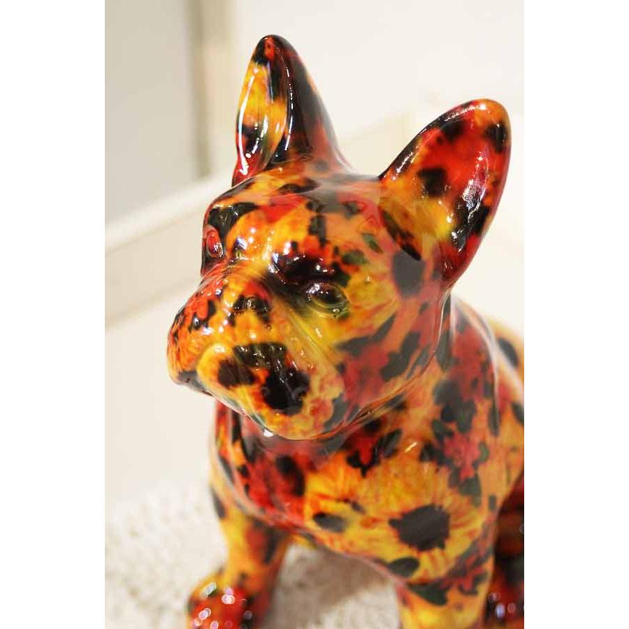 輸入雑貨 イヌ 犬 置物 オレンジ オブジェ 貯金箱 陶器 カラフル コミカル ポップ ユニーク オーナメント 8316 直輸入 リビングスタジオ : リビングスタジオ - 通販 ...