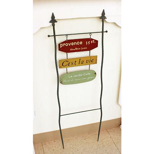 輸入雑貨 ガーデンプレート ステッカー L ガーデンオーナメント アイアン シャビーシック 道しるべ オブジェ vil 7133 直輸入 リビングスタジオ :019-vi-7133:リビング ...