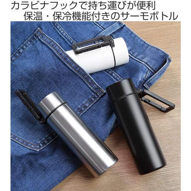 トレードワークス 水筒 130ml MOTTERU カラビナハンドル サーモボトル ステンレス （ ミニボトル ステンレスボトル 保温 保冷 直飲み マイボトル マグボトル ） : リビン ...