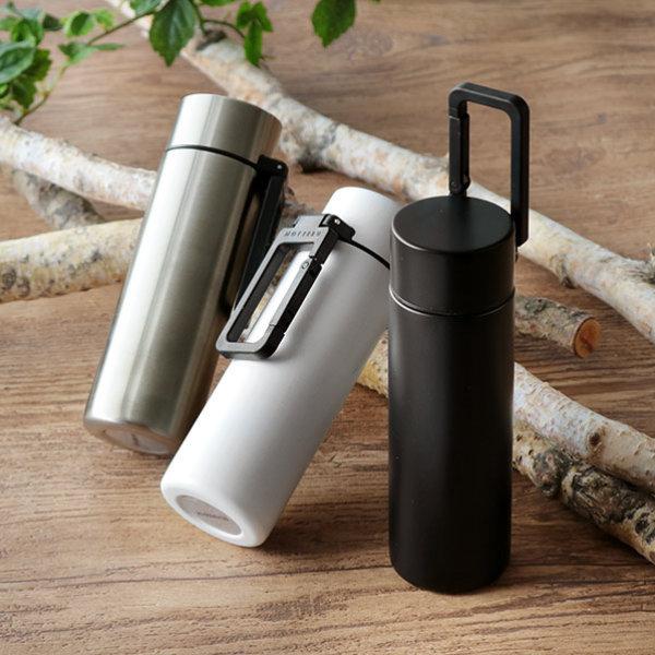トレードワークス 水筒 130ml MOTTERU カラビナハンドル サーモボトル ステンレス （ ミニボトル ステンレスボトル 保温 保冷 直飲み マイボトル マグボトル ） : リビン ...