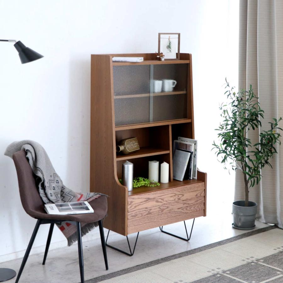 東馬 マルチキャビネット レッドオーク 無垢前板 RIGALA 約幅74cm （ キャビネット キッチン収納 収納 レンジ台 食器収納 天然木 日本製 完成品 ） : リビングート ヤフー店 ...