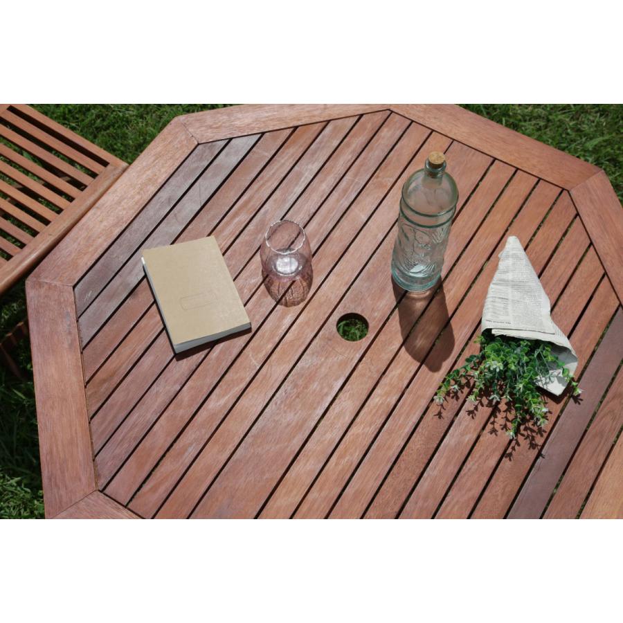 不二貿易 ガーデンテーブル 八角テーブル 幅110cm 木製 : リビングート ヤフー店 - 通販 - Yahoo!ショッピング