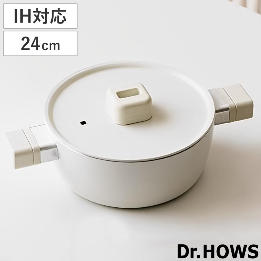 寄せ鍋 24cm IH対応 LUMI ドクターハウス （ Dr.HOWS ガス火対応 両手鍋 なべ お鍋 蓋付き セラミック加工 韓国 浅型 ） : リビングート ヤフー店 - 通販 ...
