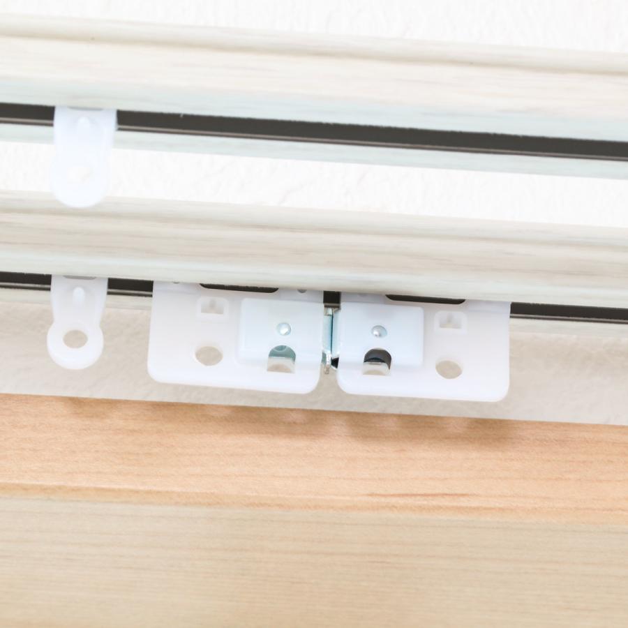 カーテンレール 伸縮式 1.6〜3m 木目調 ダブルタイプ （ デザインレール 伸縮 シングル 木目 ダブルレール マグネットランナー ） : 418991 : リビングート ヤフー店 ...