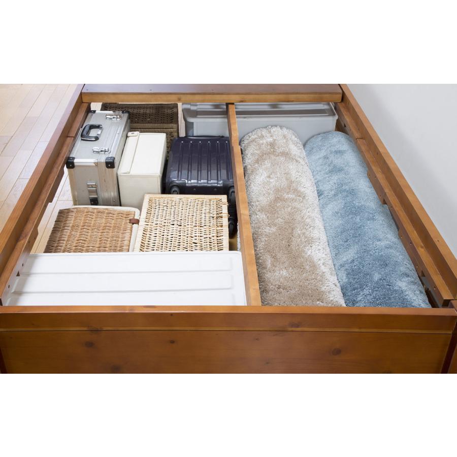 すのこベッド ダブル 宮棚 コンセント 耐荷重600kg 天然木 （ ベッドフレーム ベット フレームのみ 頑丈 木製 3段階 高さ調節 ） : 420288 : リビングート ヤフー店 ...